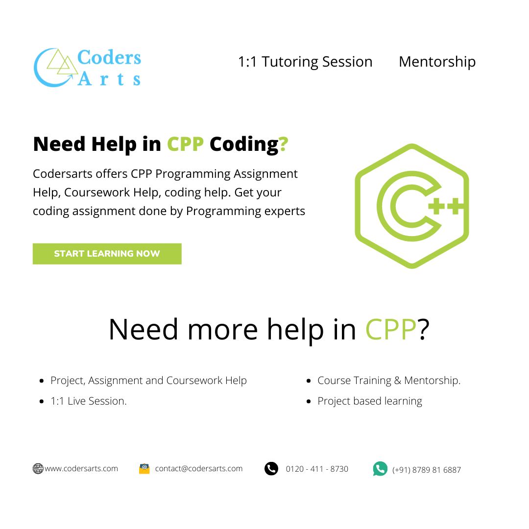 CPP Coding Help | Coding Help | Codersarts CPP Coding Help | Coding Help | Codersarts
